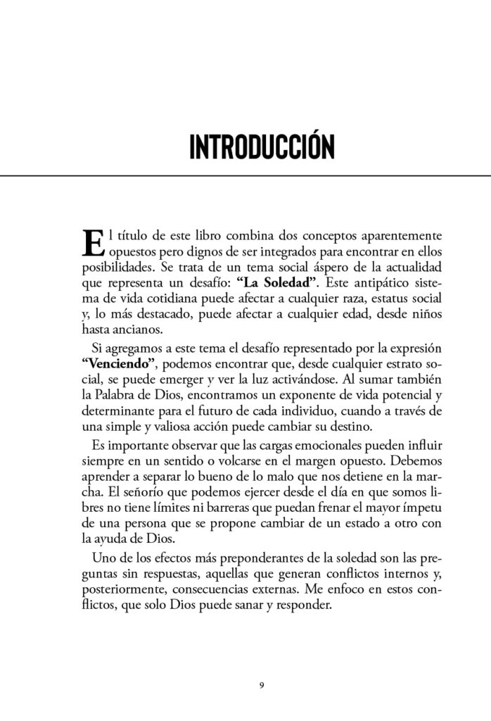 Venciendo la soledad – Cedro del Líbano Ediciones